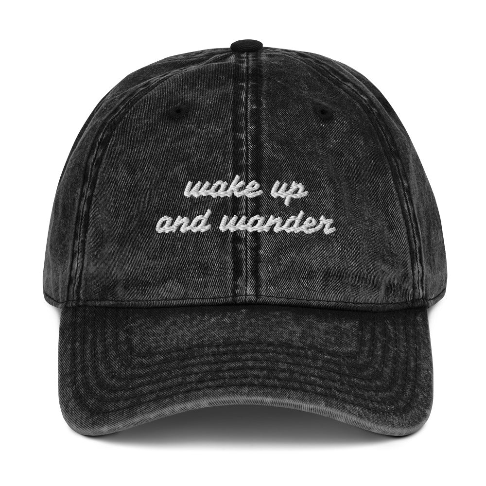 Wake Up and Wander Vintage Cotton Twill Cap – RV Overnights